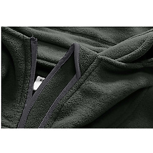 CRYSULLY Men's Autumn Winter Military Tactical Jackets Camping Sailing Field Fleece Jacket Snow Coat Gray