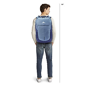 High Sierra Access Pro Backpack with 17 Inch Quilted Laptop Sleeve, Large Organization Pocket and Reflective Straps, Graphite Blue