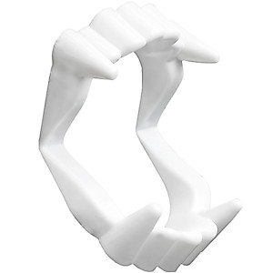 Skeleteen White Teeth Vampire Fangs - Sharp Dracula Monster Teeth for Halloween, Party Favors and Supplies - 12 Pack