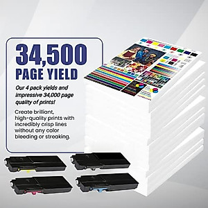 Ampro Reengineered OEM Toner Cartridge - for Xerox VersaLink C405 C400 C400D C400DN MFP C405DN C405N C405 - | 106R03524 106R03525 106R03526 106R03527 - Extra High Yield (4 Pack)