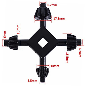 aiyun Drill Chuck Key and Universal 4 Way Chuck Key 4 in 1 Drill Press Chuck key - Bundle 4 Items with Storage Box (4)