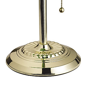 Catalina 13.5" Traditional Bankers Desk Lamp with Glass Shade, Green