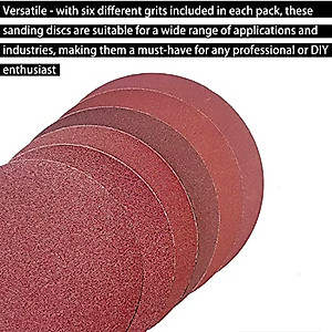 30 PCS 8-Inch NO-Hole PSA Aluminum Oxide Sanding Disc, Self Stick(5 Each of 80 100 120 180 240 400)