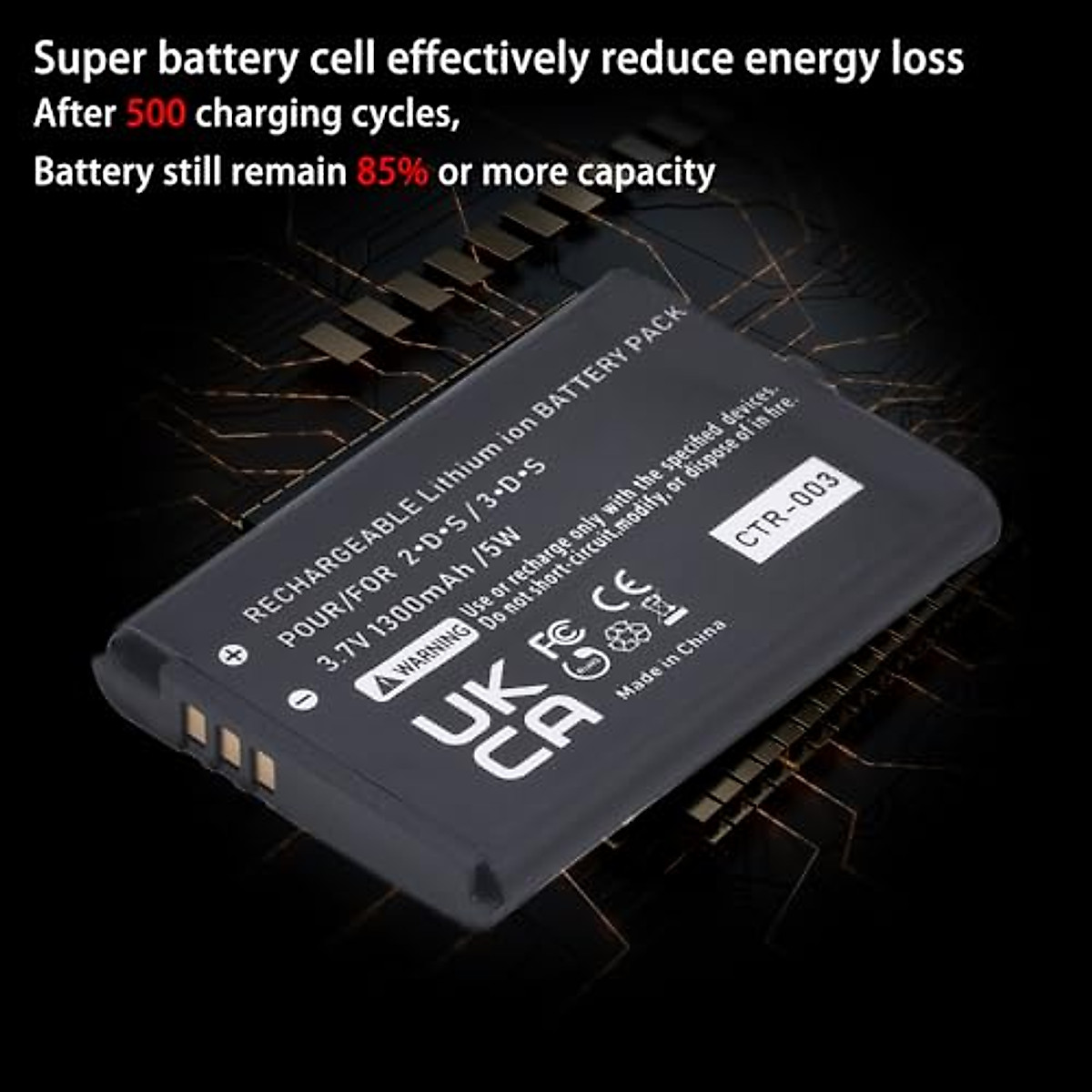 PowerTrust CTR-003 CTR 003 Rechargeable Battery Compatible with 2DS 3DS Console Battery