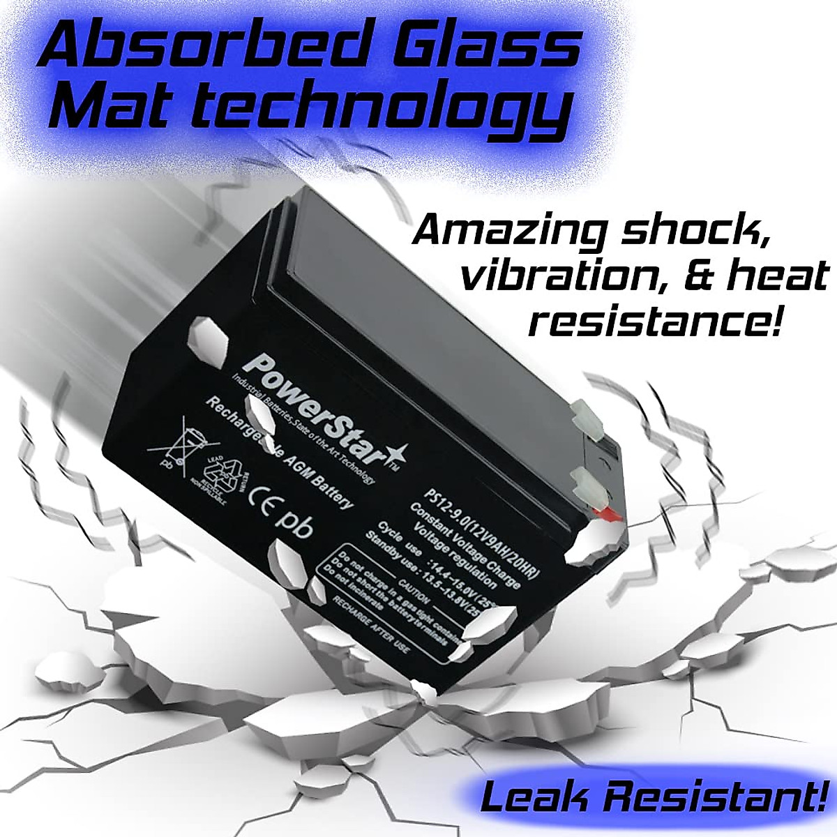 PowerStar-12V 8.5AH SLA Battery replaces hr1234w 3 Year Warranty - High Rate - SEALED