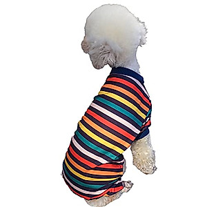 GUOHAN Dog Pajamas Spring Summer Pet Dog Jumpsuit Fashion Blue M