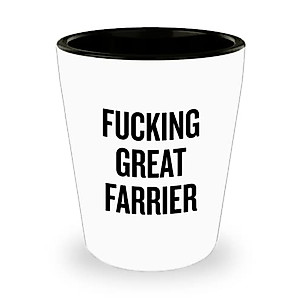 Farrier Gift Farrier Shot Glass Ceramic Shot Glass Funny Farrier Present Fucking Great Farrier