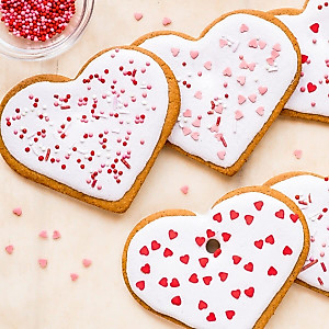 JOB JOL Cookie Cutters 6 PCS, Heart Cookie Cutters, 2'' to 4'', for Valentine's Day