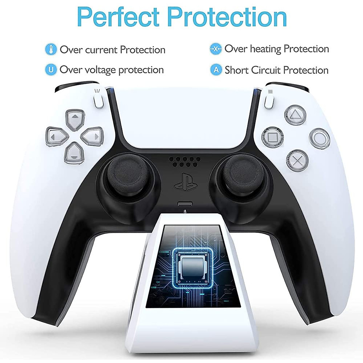 axGear PS5 Controller Charger for Playstation 5 DualSense Fast Charging