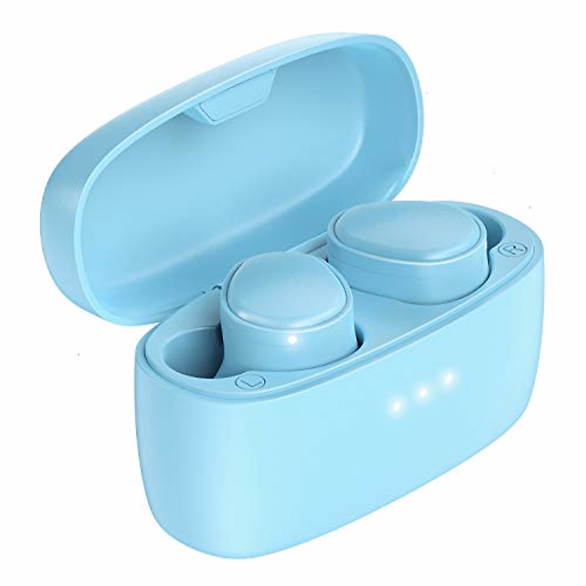 KOSETON E9 True Wireless Bluetooth Earbuds - Wireless in-Ear Headphones with Superior Sound & Premium Comfort, 30 Hour Battery (Bleached Blue)