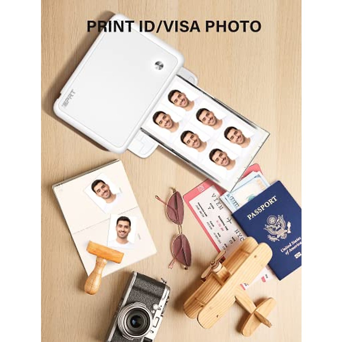 iDPRT 4'' x 6'' Photo Printer, Instant Photo Printer with 10 Sheets & 1 Ribbon, Full-Color Photo, AR Video Printing, Thermal Dye Sublimation, Thermal Photo Printer for Home Use, Support iOS Android