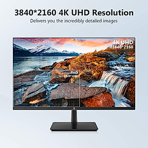 Z-Edge U27I4K 27-inch Gaming Monitor Ultra HD 4K 3840x2160 IPS LED Monitor, 250 cd/m², 4 ms Response Time, HDMIx2+DPx2, Built-in Speakers, FreeSync Technology