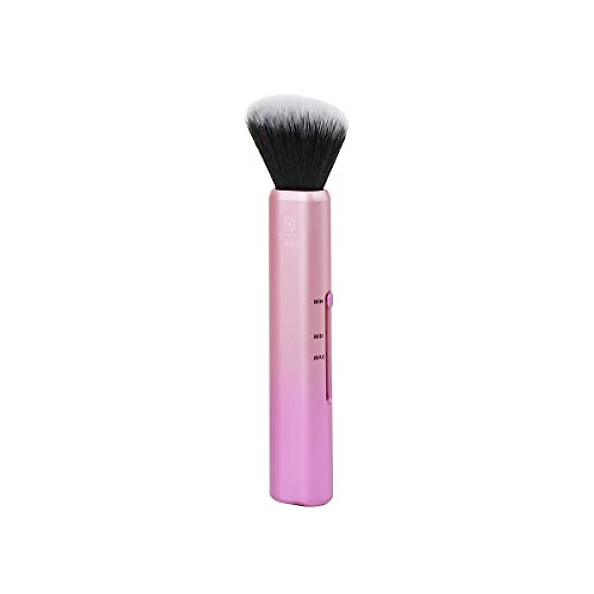 Real Techniques Custom Contour 3-in-1 Brush, Custom Slide For Bronzer & Contour Makeup, 3 Settings For Sheer, Medium, or Focused Application, Travel-Sized Kabuki, Cruelty-Free, 1 Count