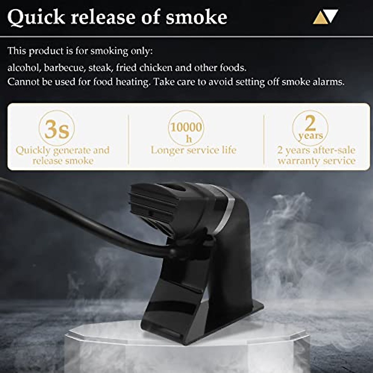 Flngr Smoke Gun for Cooking,Beer,with Apple and Cherry Wood,Food Smoker for Beginners,For Kitchen, Bar or Gift