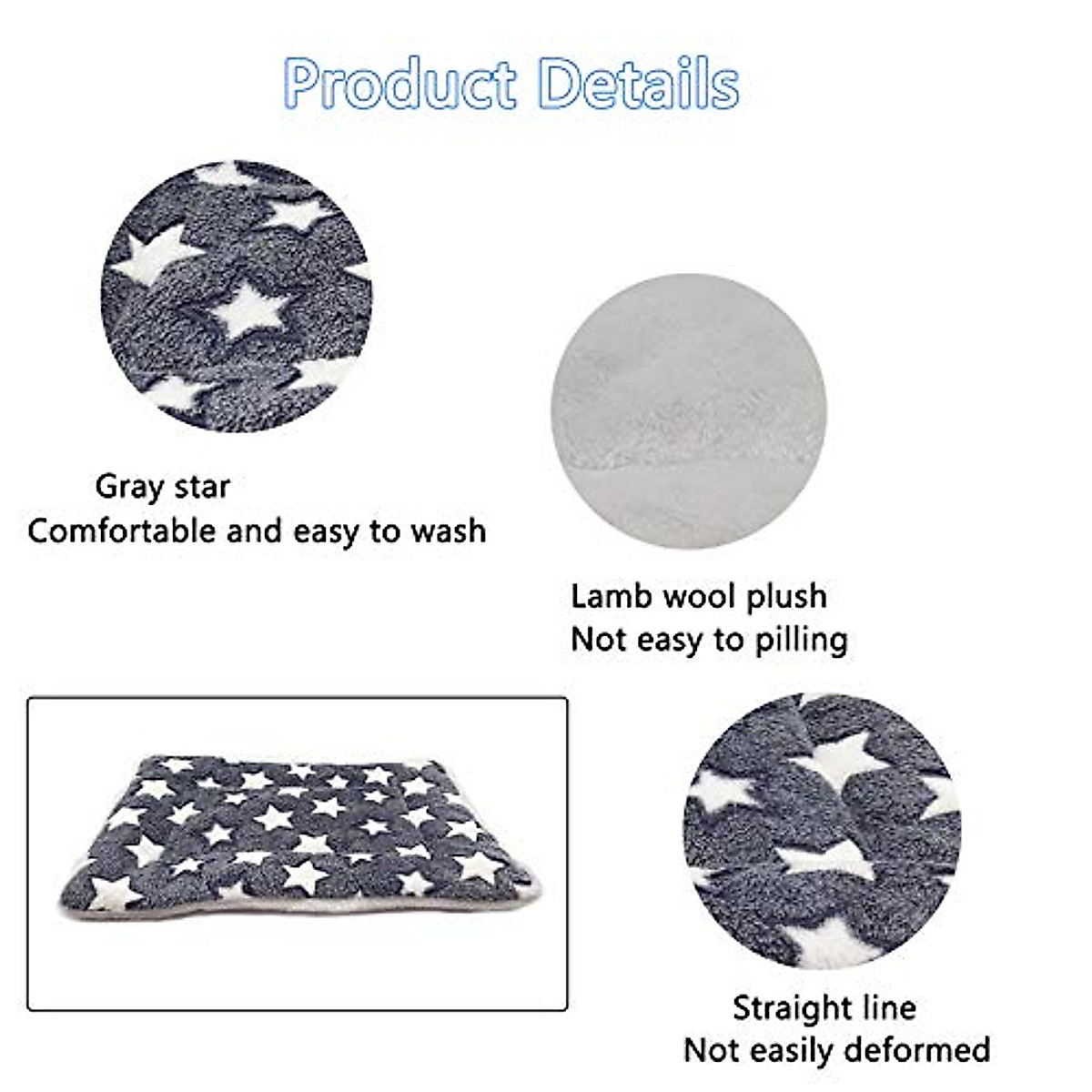 Bunny Warm Bed Mat Soft 20.1"x12.2" Hamster Plush Pad Small Animal Winter Sleep Bedding Mat Washable Bed House Nest Accessories for Bunny Hamster Guinea Pig Squirrel Hedgehog Chinchilla(2pcs)