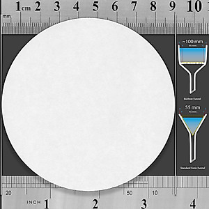 Filter Paper 9 cm Lab Qualitative Filter Paper for Chemistry, Standard Grades 1, 2, 4 - ZENPORE Fast, Medium, Slow Flow 90 mm (Bundle of 3 x 100 Discs)
