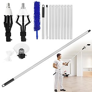 light bulb changer, light bulb pole changer for high ceilings, 12FT-light bulb extension pole changer, light bulb changer with Pole with Baskets and Suction Cup for High Ceilings and Recessed Lights