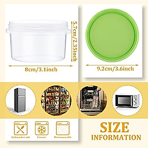 36 Pack Freezer Storage Containers with Lids, Reusable Twist Top Containers for Soup, Round Wide Mouth Lunch Jars, Freezer Deli Containers (8 oz)