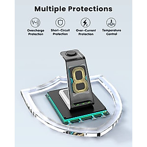 JoyGeek Wireless Charging Station for Samsung, Upgraded Android Charging Station, 3-in-1 Wireless Charger for Samsung Galaxy Watch5(Pro)/4/3/Active2/1, Galaxy S23(Ultra)/S22/S21/S20/Note 20, Buds2/Pro