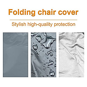 Uranshin Outdoor Folding Chair Covers 2PCS, Zero Gravity Chair Covers Waterproof, Durable Folding Patio Chair Covers with Storage Bag, Outdoor Chair Covers All Weather, 28" W x 13" D x 43" H, Grey