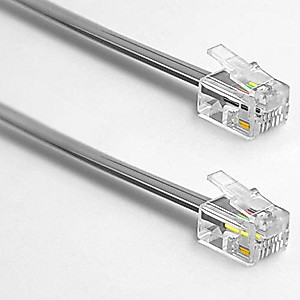 NECABLES 3Pack Phone Cord 6ft Telephone Cord Phone Line Cord RJ11 6P4C Male to Male for Landline Phone and Fax - 6 Feet