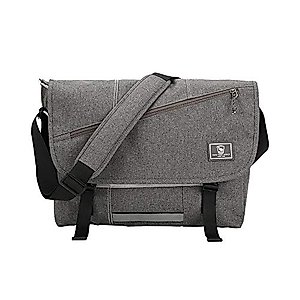 OIWAS Messenger Bag for Women - Canvas 15.6 Inch Laptop Satchel Computer Briefcase Mens Crossbody Bag