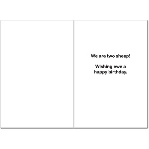 NobleWorks 8189 Two Sheep Naughty Humor Birthday Greeting Card with Envelope
