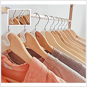 Clothes Hanger Connector Hooks 30Pcs Cascading Clothes Hangers Thicken,Space Saving Organizer for Heavy Duty Clothes Closet Hanger Extender Clips Cascading Connection Hooks