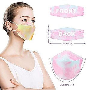 KF94 Mask 60 PCS Individually Wrapped Face Mask 4 Ply Protection 3D Fish Type KF94 Masks for Adults (Tie dye)