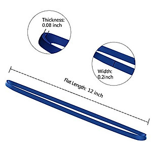 Coopay 12 Inches Large Heavy Duty Rubber Bands Trash Can Bands for Office Supply, File Folders, Cat Litter Box, 30 Pack (Blue)