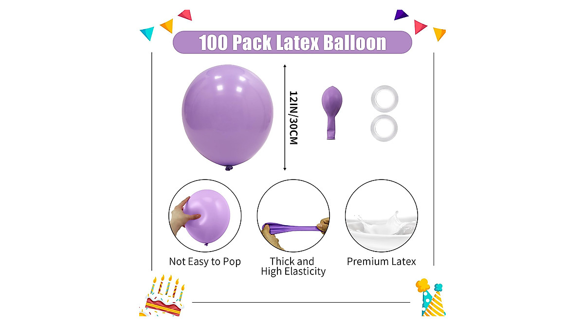 PatiCool Light Purple Balloons - Perfect for Any Party