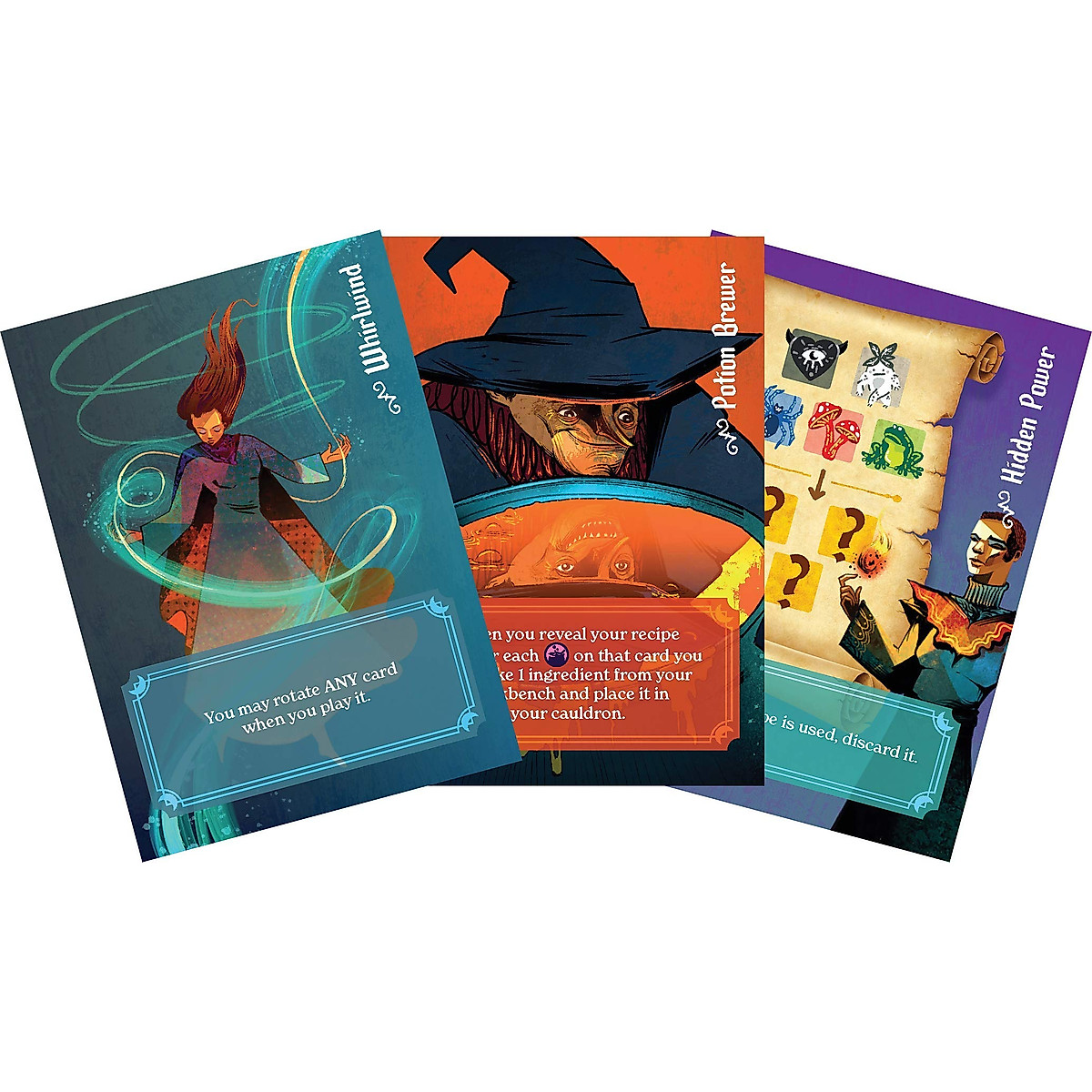 AEG Whirling Witchcraft | Use Recipes, Generate Magical Ingredients & Overflow Opponent's Cauldron | Halloween Board Game | 2-5 Players | Ages 10+