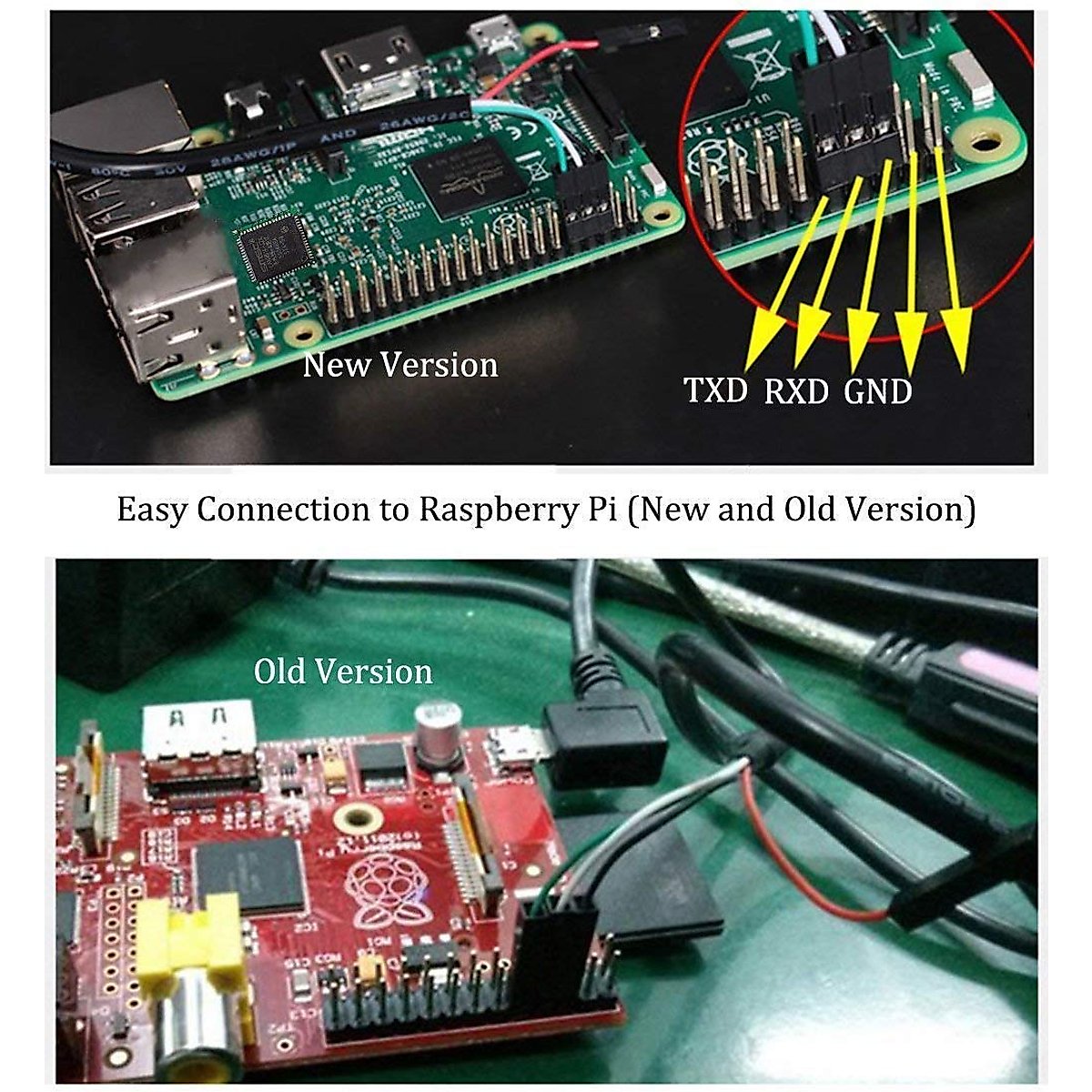 EVISWIY PL2303TA USB to TTL Serial Cable Debug Console Cable for Raspberry Pi 3 Pack