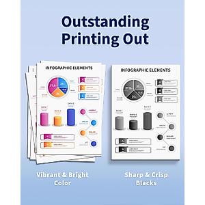 Hookink 702XL Ink Cartridges Combo Pack 5-Pack Remanufactured Replacement for Epson 702 XL Ink Cartridges Work with Workforce Pro WF-3720 WF-3730 WF-3733 (2 Black, 1 Cyan, 1 Magenta, 1 Yellow)