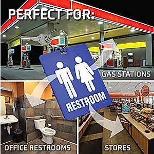 Lucky Line - Unisex Restroom Pass Key Tag, Plastic with Split Key Ring Keychain Identifier for Restaurant, Office, Gas Station, 1 Per Pack (53201)