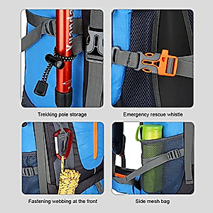 DADAYIYO 70L Large Capacity Waterproof Ultralight Hiking Backpack ,Outdoor Sport Travel Daypack for Climbing Camping (Sky Blue), 27.6*13*9.4 inch (2201)