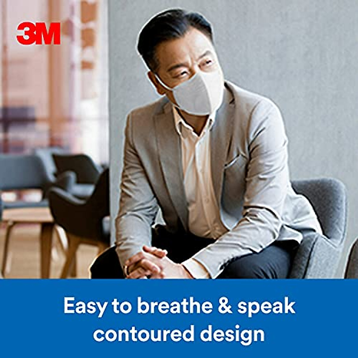 3M Filtering Barrier Face Covering, Soft, Breathable Materials, Convenient & Disposable, One Size, 5-pack