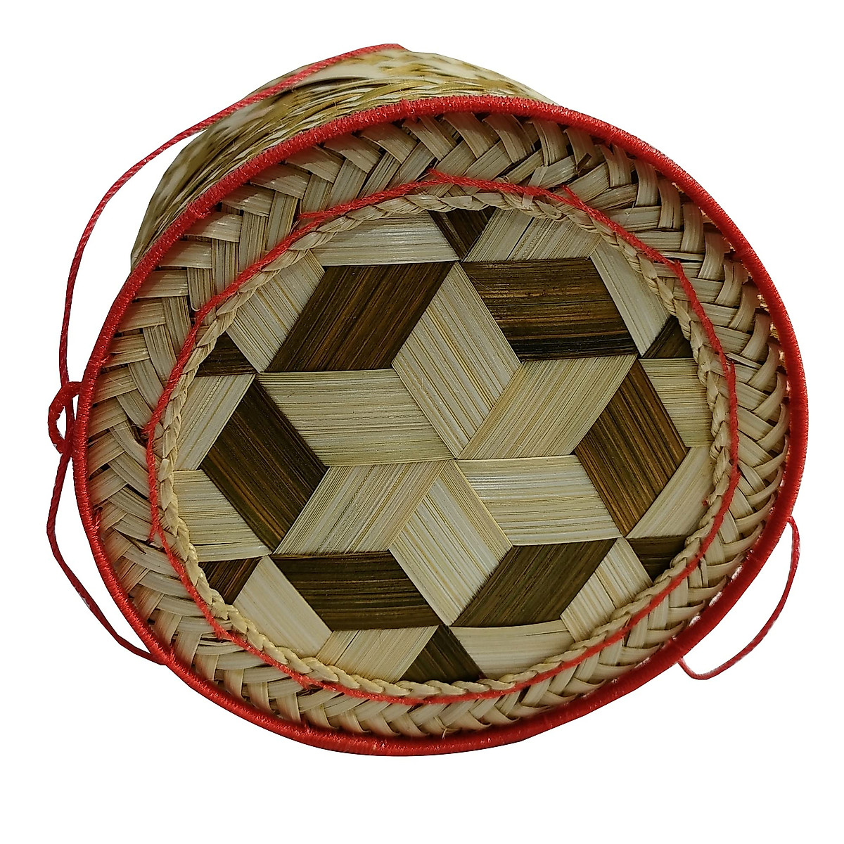 Heavens Tvcz Bamboo Sticky Laos Rice Serving Basket Elephant Handmade ''KRA-Tip'' Thai Weave Wickerwork with Vegetable Based Dye Serving Travel Picnic Keeping Sticky After Steaming Keep Sticky Warm