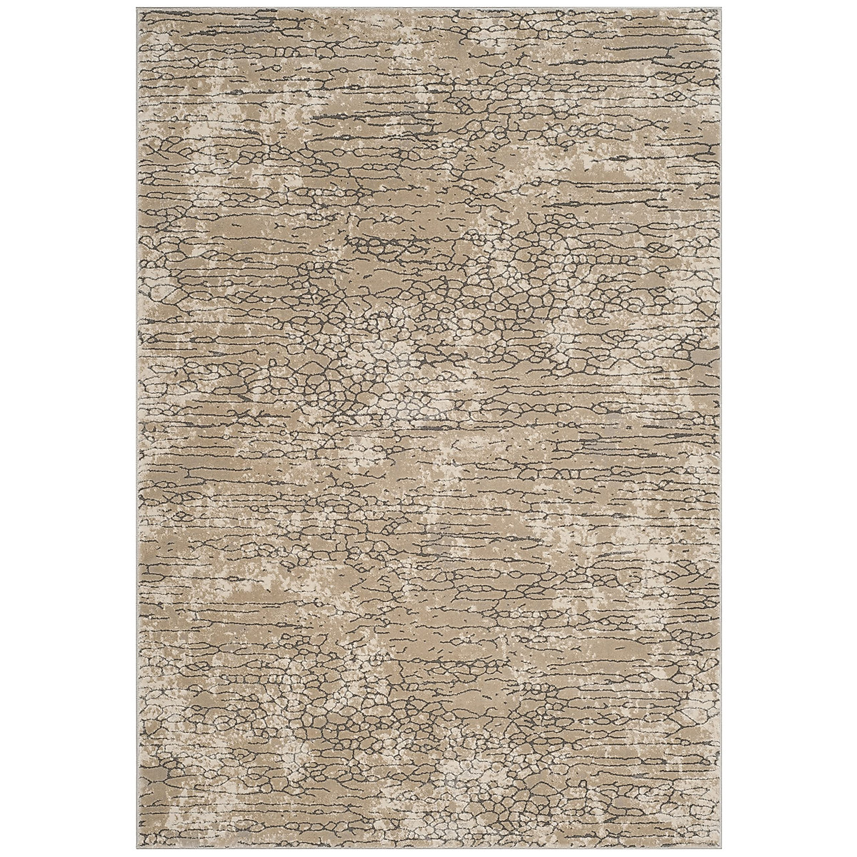 Safavieh Meadow Collection 5'3" x 7'6" Beige MDW170B Modern Abstract Area Rug