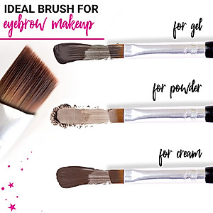 Eyebrow Brush Duo by Keshima - Premium Quality Angled Eye Brow Brush and Eyebrow Spoolie