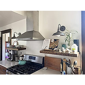 Joel's Antiques Floating Wall Shelf - 36-Inch Wood Decor & Shelving for Bathroom, Kitchen, Living Room, & Farmhouse - Wall-Mounted Rustic Stand, Wooden Hanging Display - Medium Brown, 36" x 10" x 2"