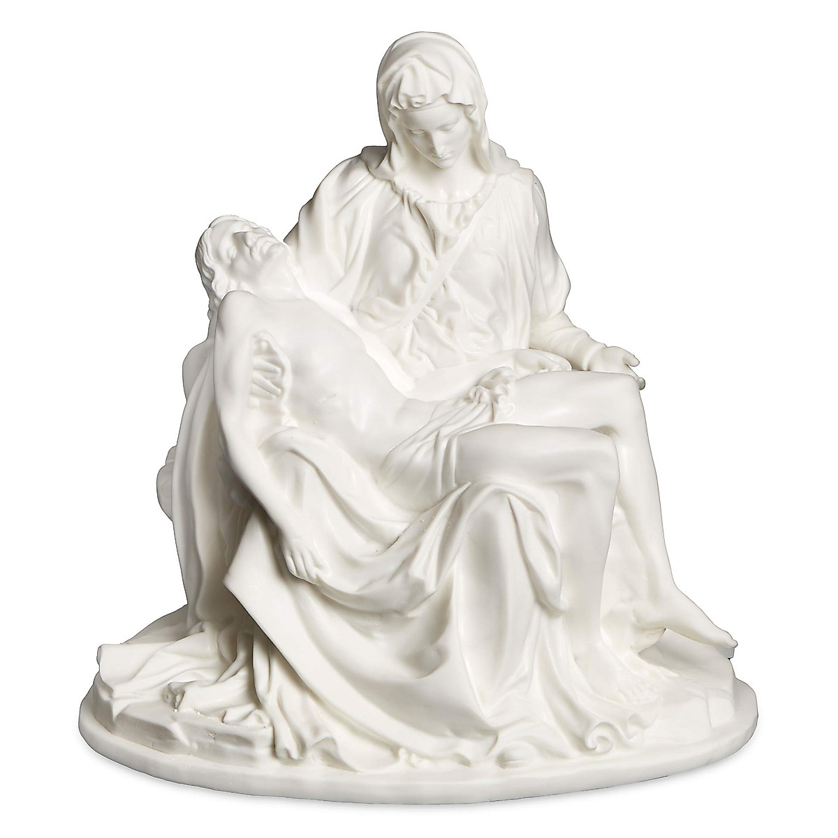 Joseph's Studio by Roman - La Pieta Figure on Base, Renaissance Collection, 8.25" H, White, Resin and Stone, Religious Gift, Decoration, Collection, Durable, Long Lasting