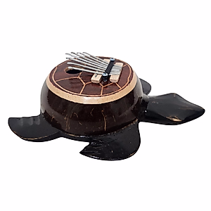 Karimba Thumb Piano 7 keys Coconut Shell TURTLE Musical kalimba Instrument Aboriginal Dot Design