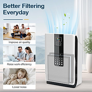 HSP001 Filter Replacement Compatible with HATHASPACE Air Purifier Filters HSP001, 4-in-2 Filtration with H13 True Hepa and Activated Carbon, 2 Pack
