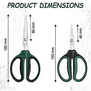 Hydroponic 60mm/40mm 2 pack Bonsai micro tip pruning shears (Stainless Steel) by Yieldcropper