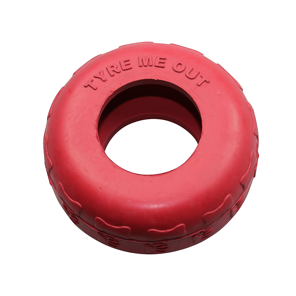 Grewal Equestrian Dog Toy for Chewers Made from 100% Organic Natural Rubber (Large - 5 5/16", Red)