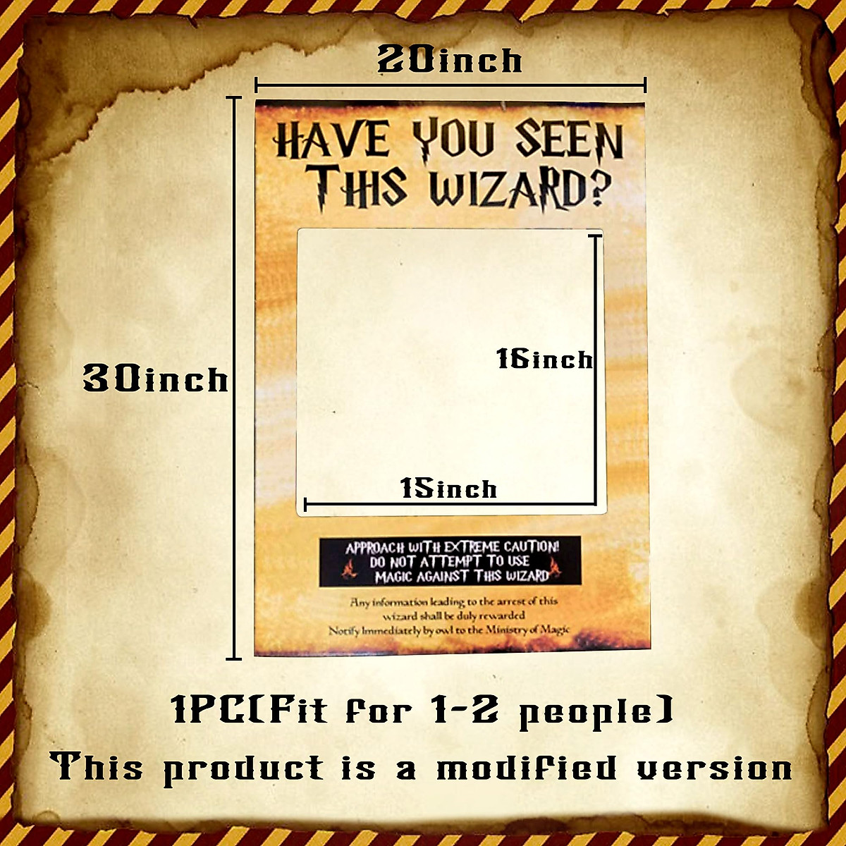 LaVenty Have You Seen This Wizard Photo Booth Prop Wizard Inspired Photo Booth Frame Photo Booth Props for Wizard Theme Party Decorations