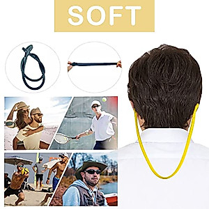 KECHIO Glasses Strap Lightweight Silicone Eyeglasses String Strap Holder Eyewear Retainer Sports Sunglasses Chain Men Women 2PCS(Black/Black)