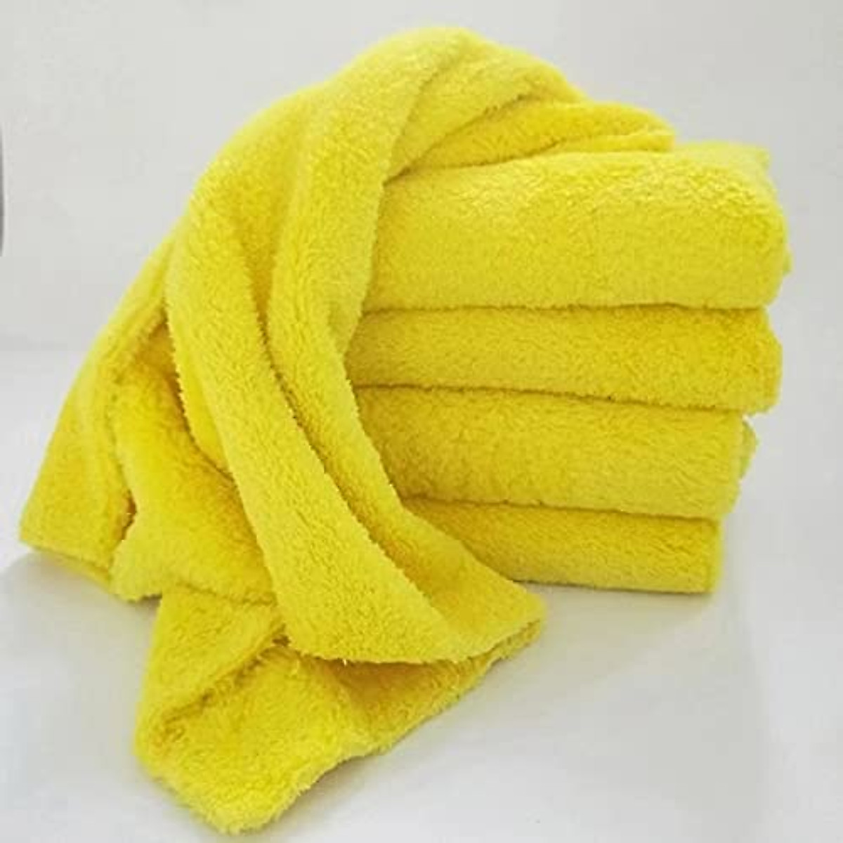 CHEYUAN Microfiber Towels for Cars，Car Drying Wash Detailing Buffing Polishing Towel with Plush Edgeless Microfiber Cloth for Cars Polishing Washing and Detailing (15.7x15.7 in. Pack of 5)
