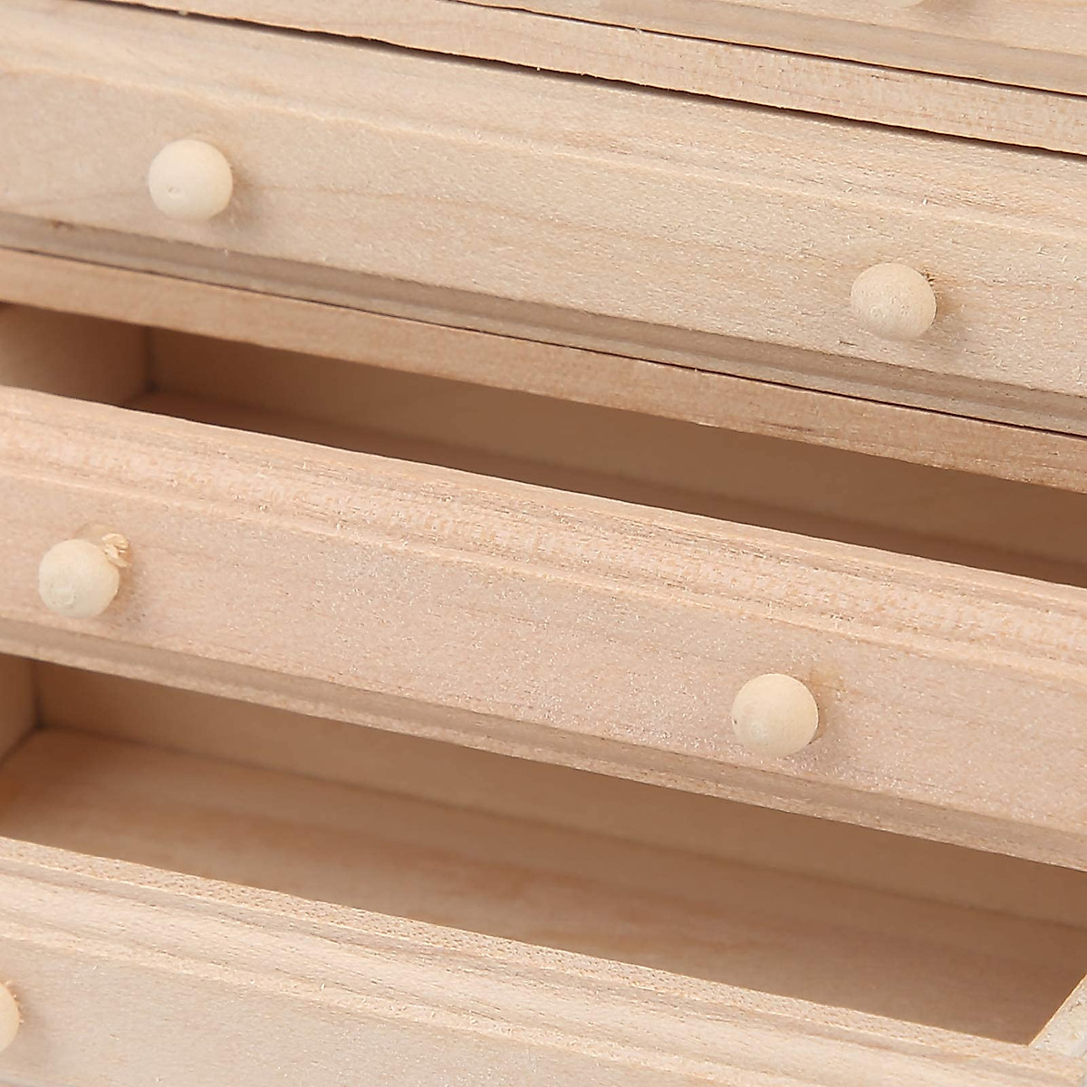 Fippkargo 1:12 Wooden Table Square 8 Button Dollhouse Movement Cabinet Sleeping Cabinet Mini Furniture Solid Wood Miniature Model Beautiful Color Kit Handcraft DIY Model Gift Supplies Accessories